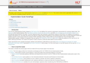 HL7 FHIR® US Core Implementation Guide, v3.1.1 – STU3 | Project Life Dashboard