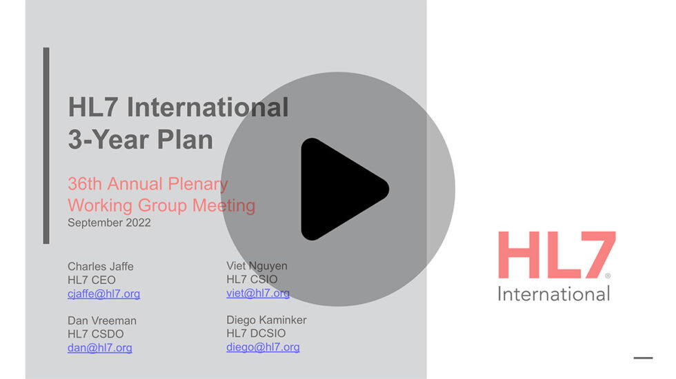 HL7 International Three-year Plan | HL7 International